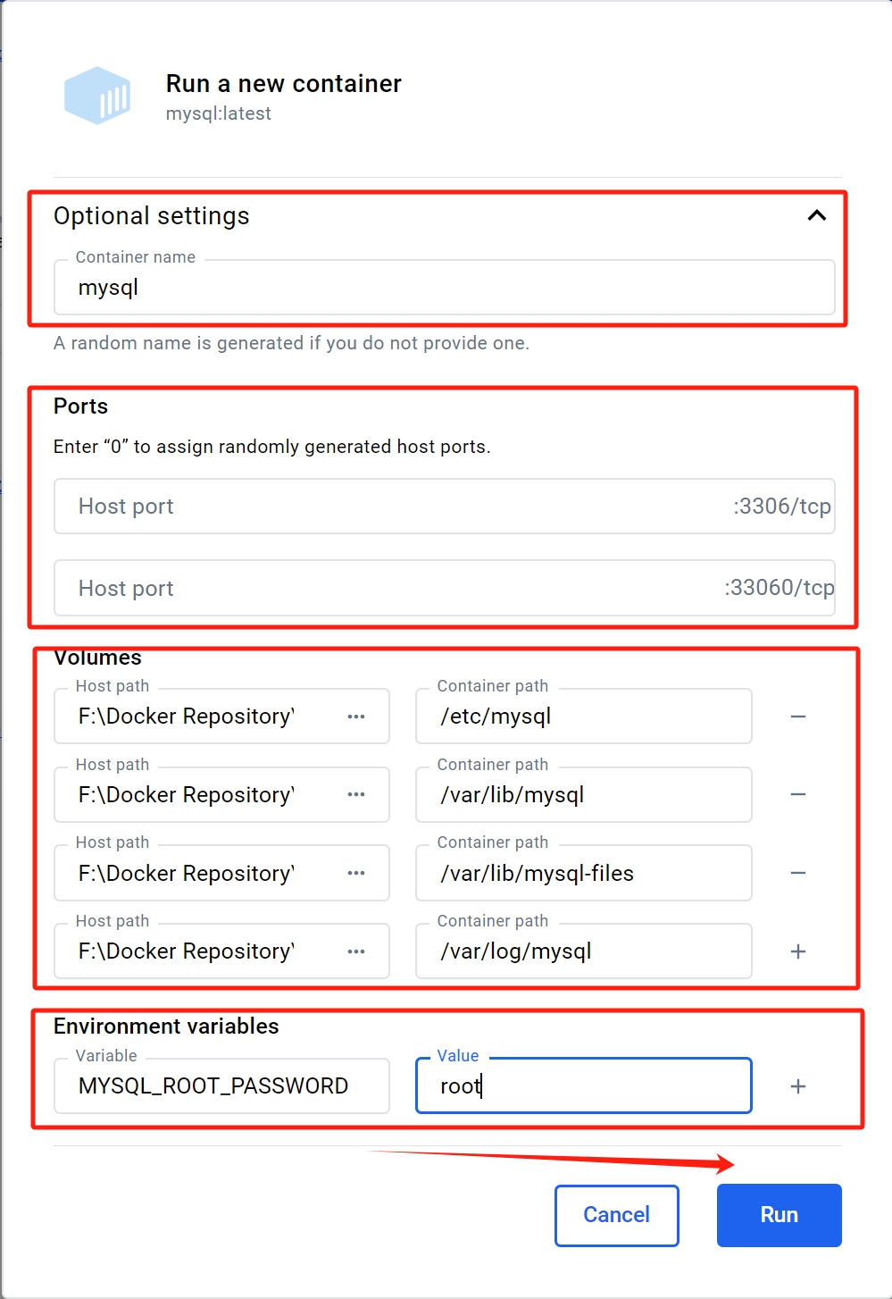 Windows环境下使用docker安装mysql 博客