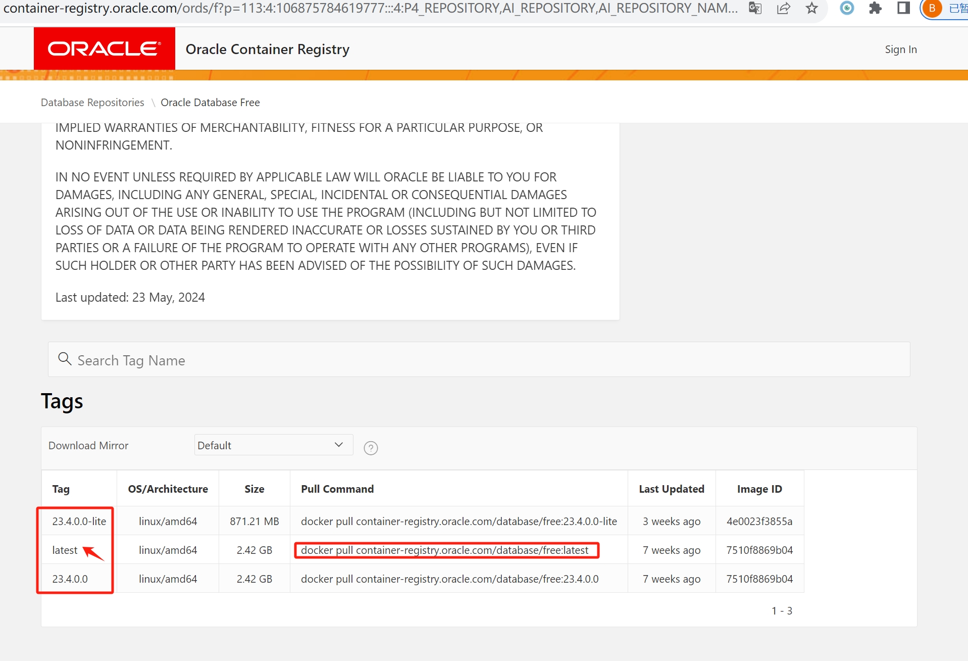 使用Docker安装使用oracle23C | 博客